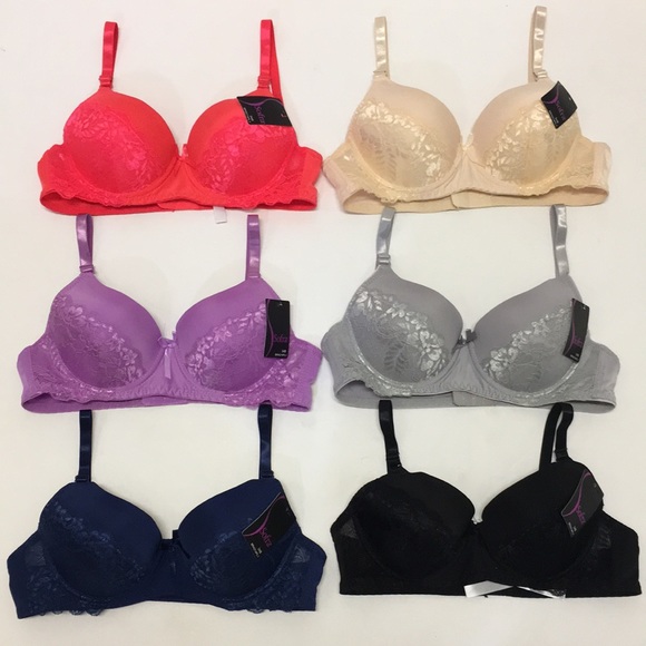 Sofra | Intimates & Sleepwear | Nwt Set Of 6 Bra Smooth Top Lace Bottom ...